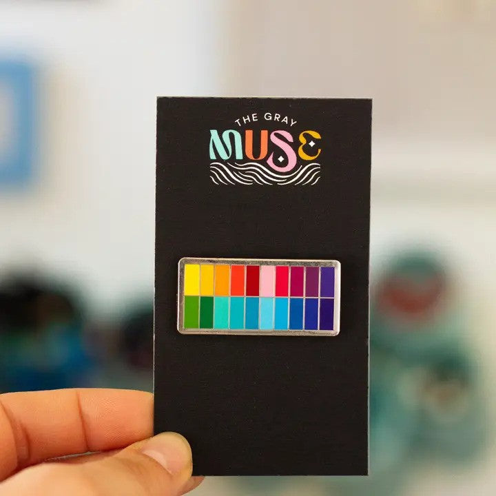 Slim Color Palette Enamel Pin – Cape Ann Museum Store